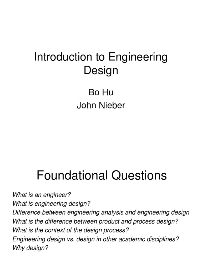 Introduction to Engineering Design | Engineering Design Process ...