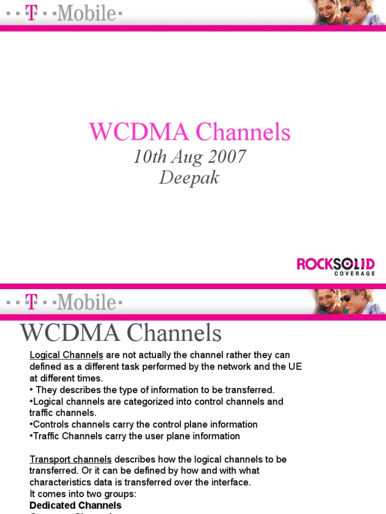 WCDMA Channels | PDF | Network Packet | High Speed Packet Access