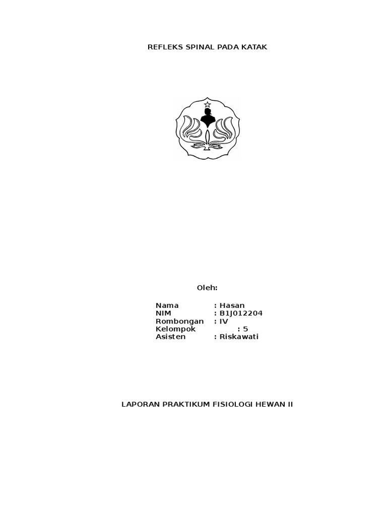 Laporan Refleks Spinal Pada Katak | PDF | Sains & Matematika