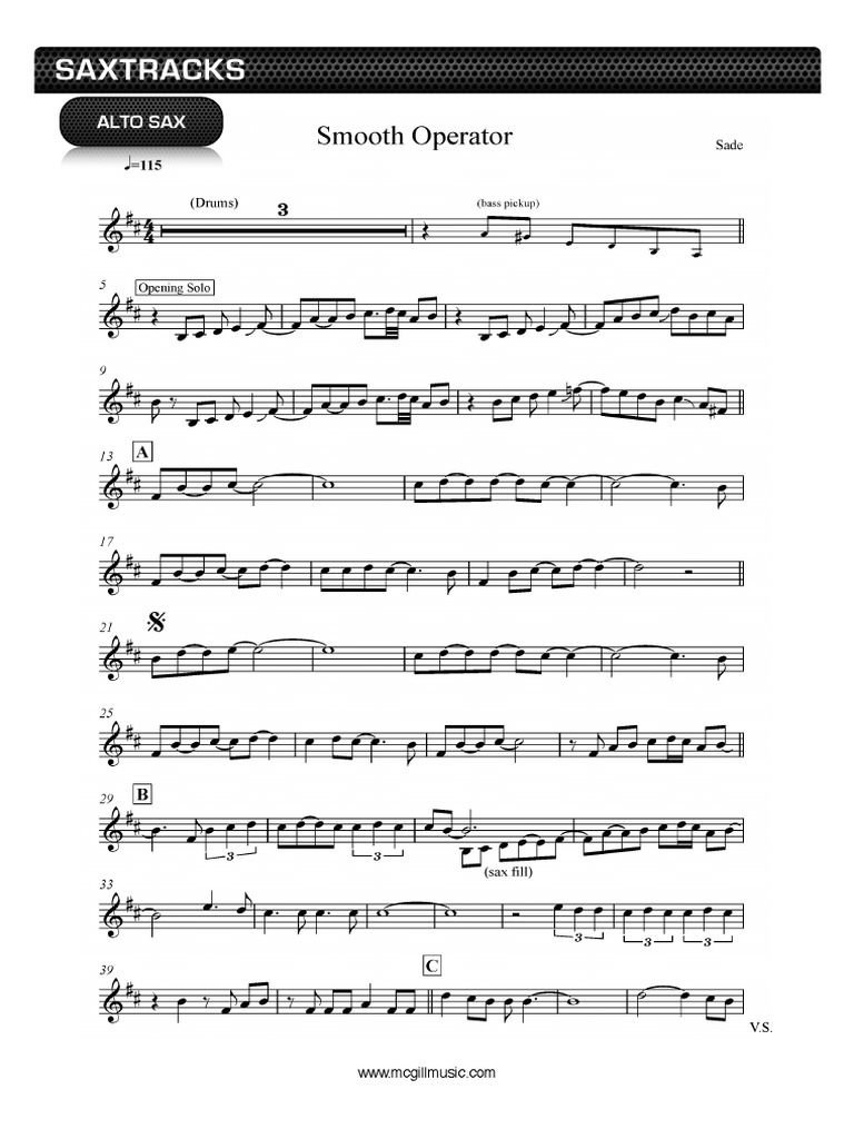 Smooth Operator Sax Sheet Music | PDF