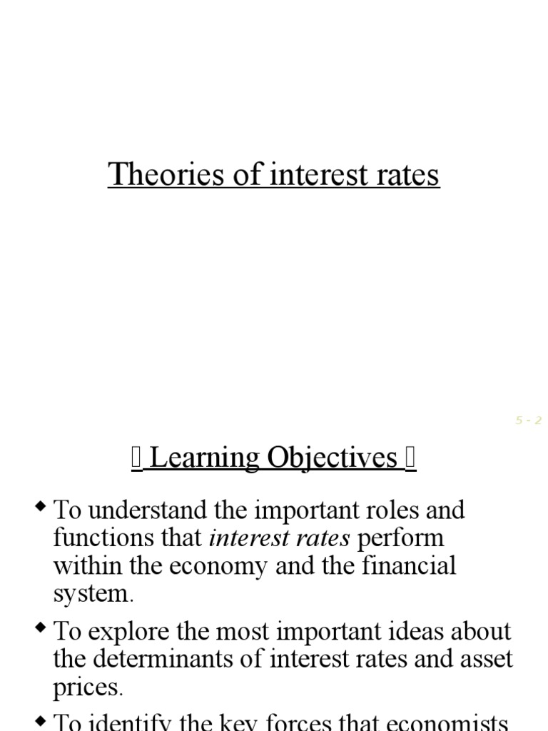 Theories of Interest Rates | PDF | Loanable Funds | Interest
