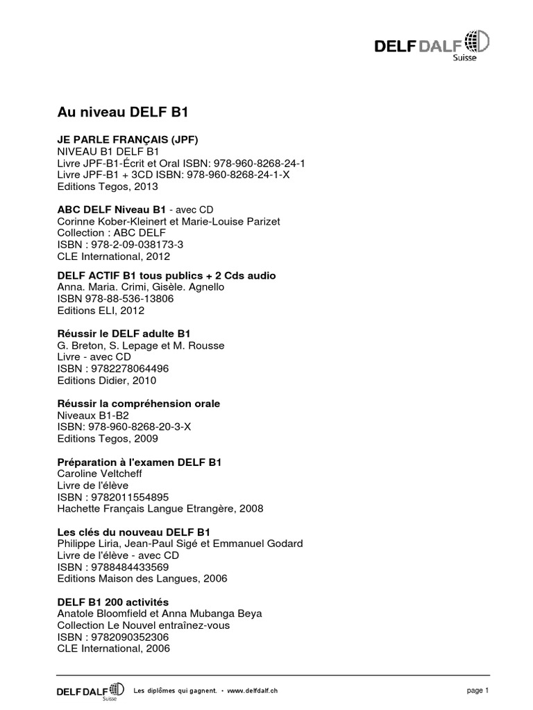 Chọn lọc sách luyện DELF | PDF