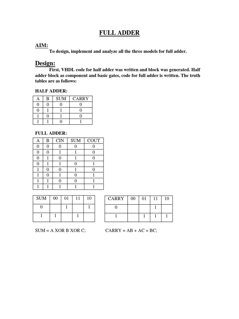 DSD Lab Programs Using VHDL (Adders, Subtractors, Comparator, Decoder, Parity, Multiplexer, Flip ...