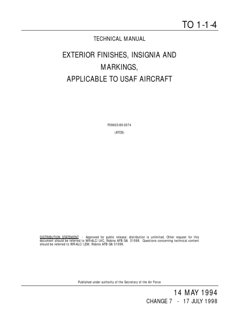 Usaf Tech Order TO 1-1-4 | PDF | United States Air Force | Corrosion