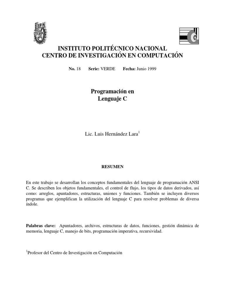 Programacion en C | PDF | Lenguaje de programación | Comillas
