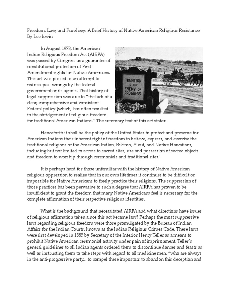 Freedom, Law,& Prophecy of Native Americans | PDF | Native Americans In ...