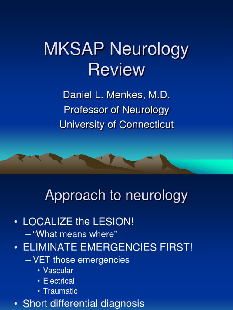 MKSAP Neurology Review | Multiple Sclerosis | Spinal Cord