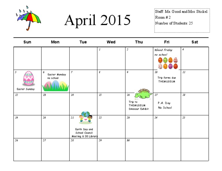 April Calendar | PDF