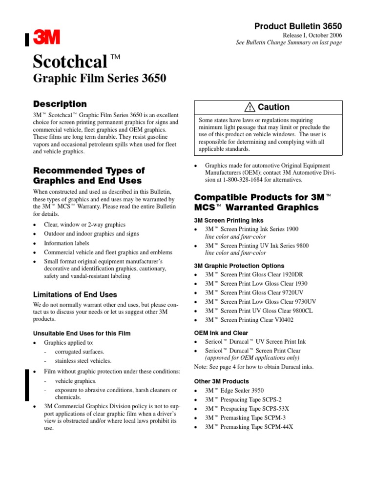 3M Series 3650 | PDF | Nature