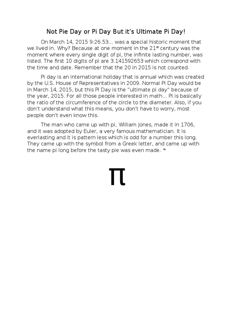 Ultimate Pi Day Explained | PDF | Foreign Language Studies | Art