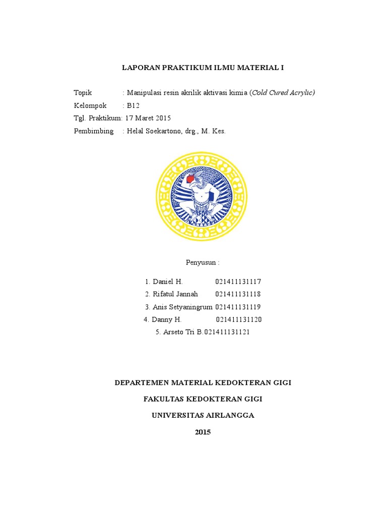 Resin Akrilik Aktivasi Kimia | PDF