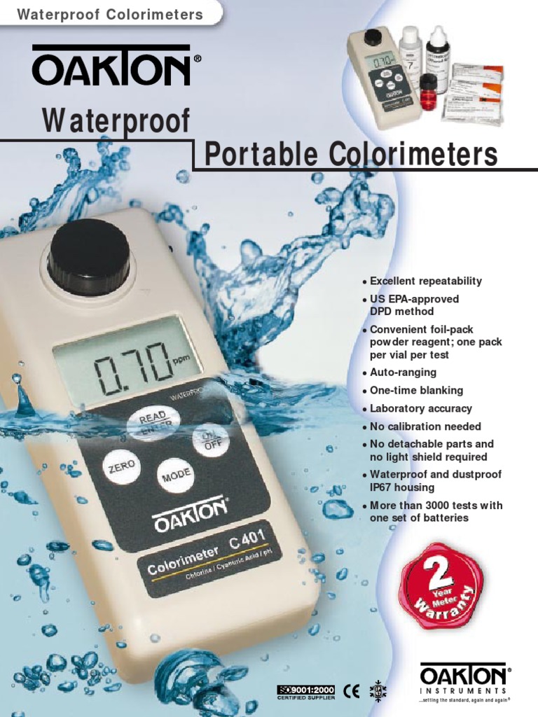 Waterproof Colorimeters PDF | PDF | Calibration | Metre