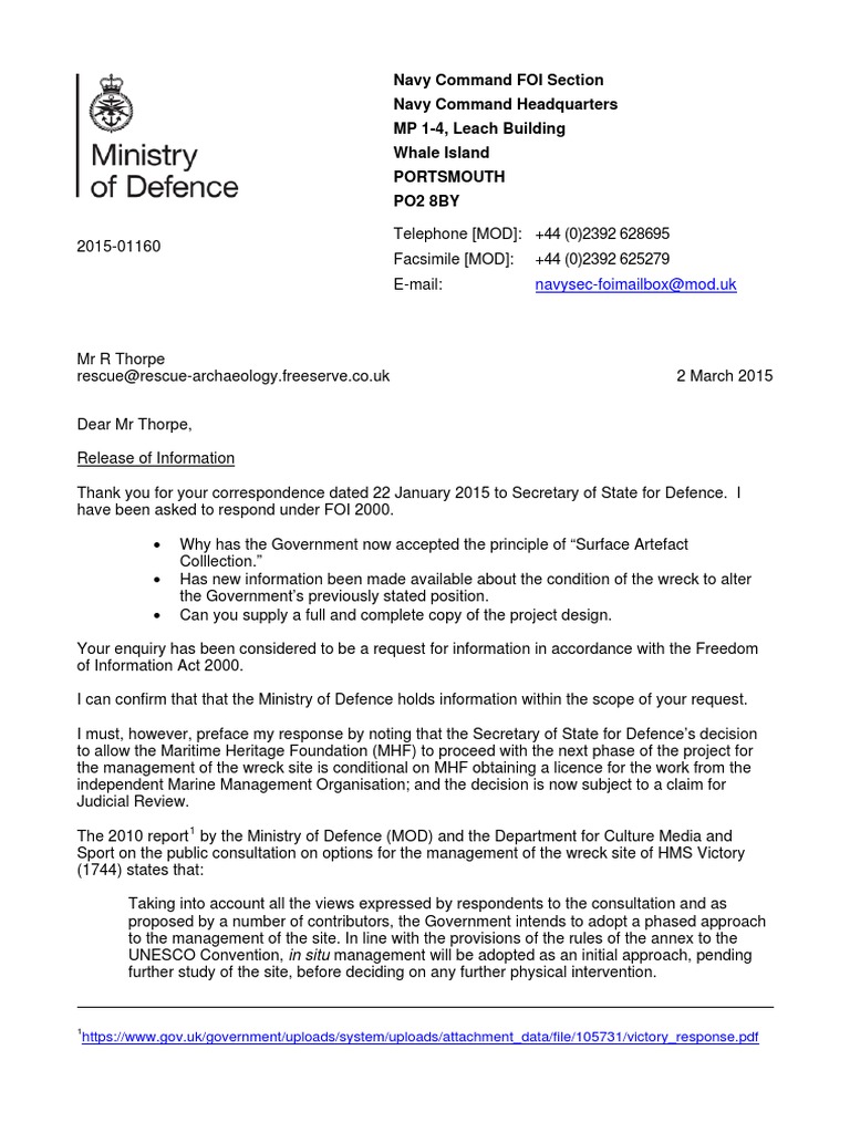 FOI Response | PDF | Freedom Of Information Act (United States ...