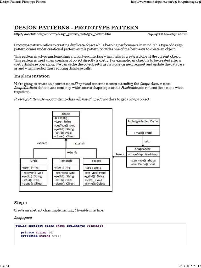 Design Patterns Prototype Pattern Component Object Model Object Computer Science