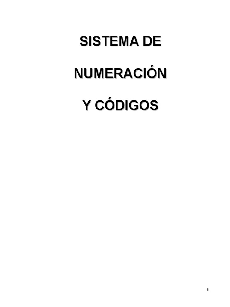 Sistemas de Numeración y Códigos | PDF | Decimal codificado en binario ...