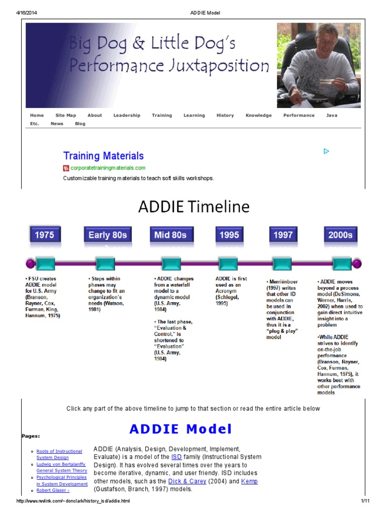 Addie Model | PDF | Instructional Design | Emergence