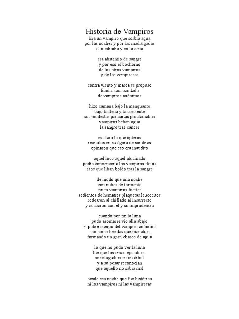 Benedetti, Mario - Historia de Vampiros | PDF