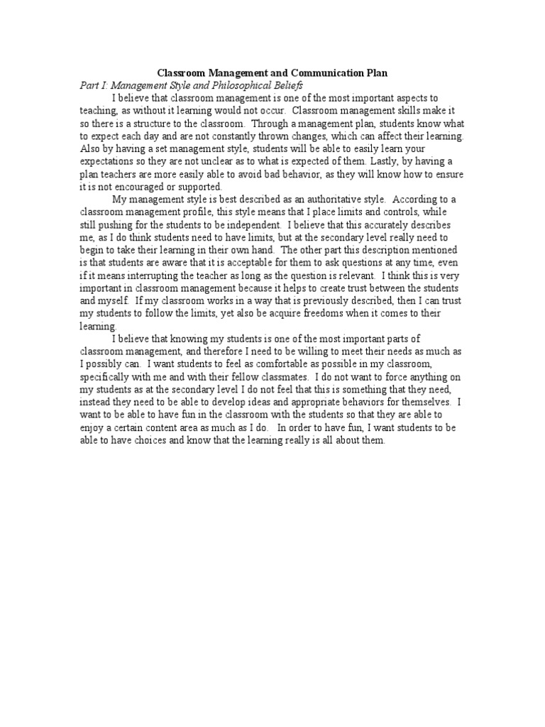 Classroom Management Guide | PDF | Wellness