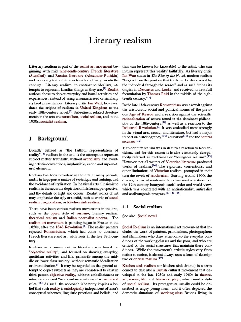 Literary Realism | Download Free PDF | Literary Realism | Realism (Arts)