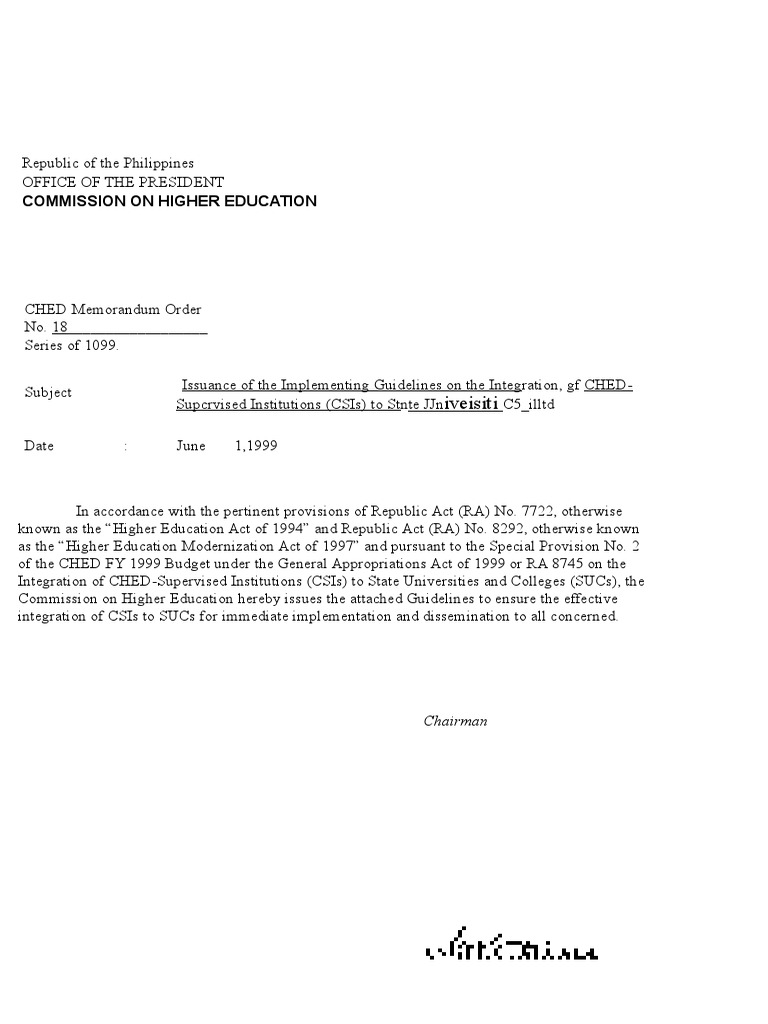 CMO No.18 s1999 | PDF | Educational Stages | Academia