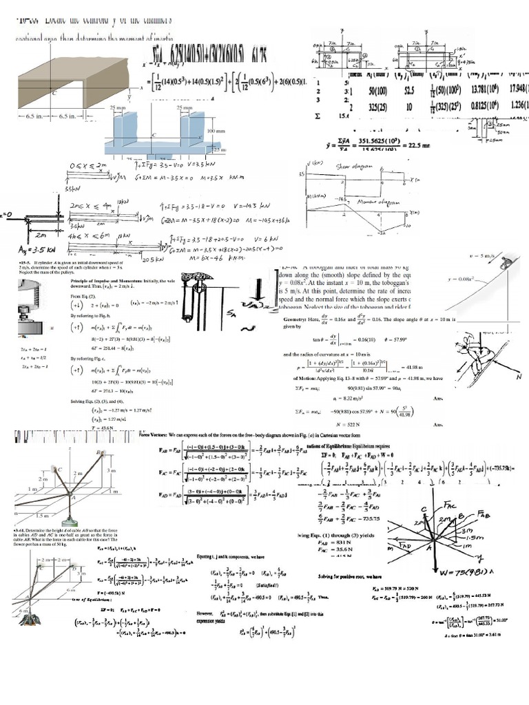 Formula Sheet Machine Dynamics | PDF