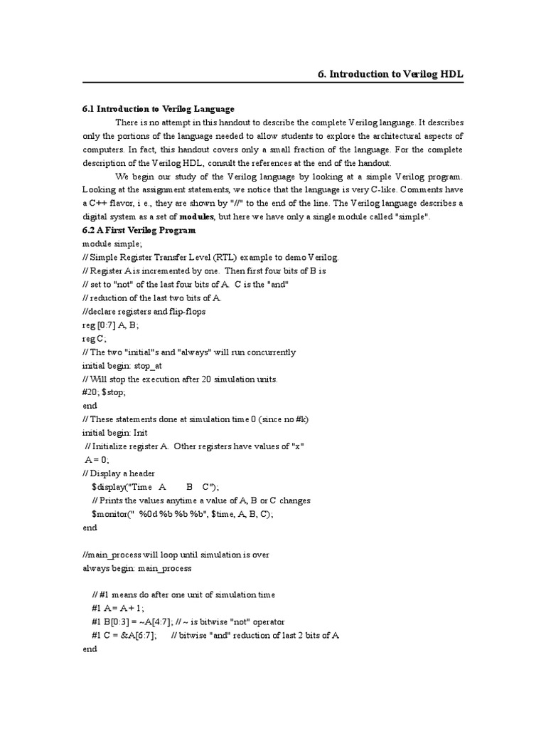 Verilog For Print Pdf Parameter Computer Programming Subroutine 2972