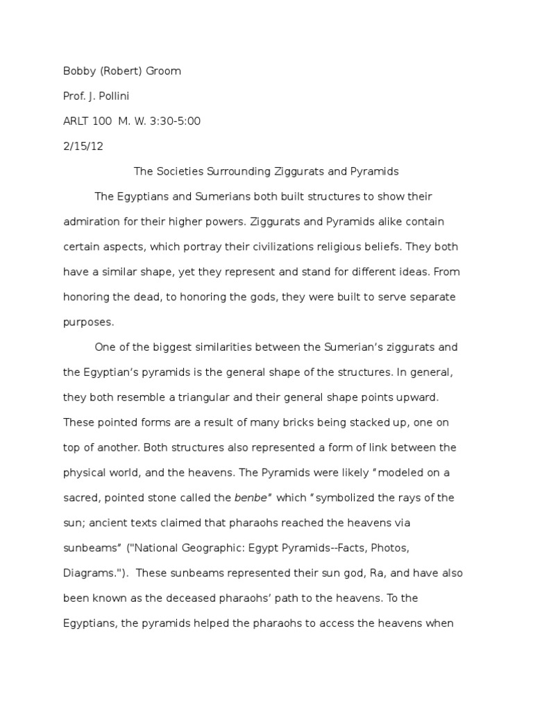 GE V Pyramids vs. Ziggurats | Download Free PDF | Pyramid | Egyptian ...