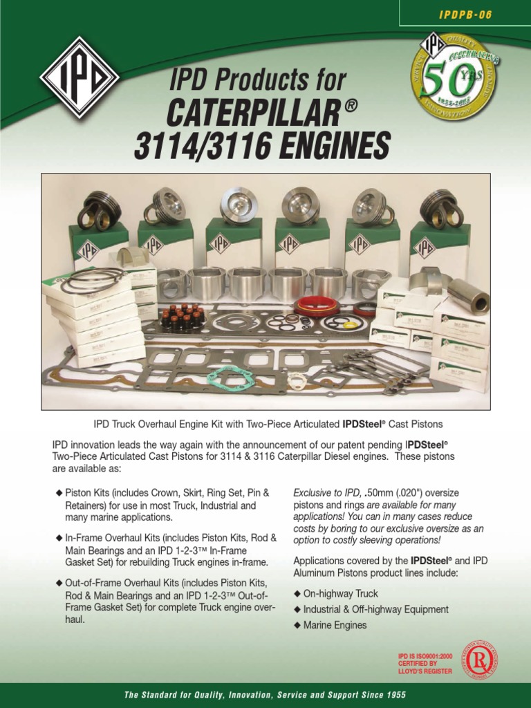 Cat 3114 | PDF | Piston | Cylinder (Engine)