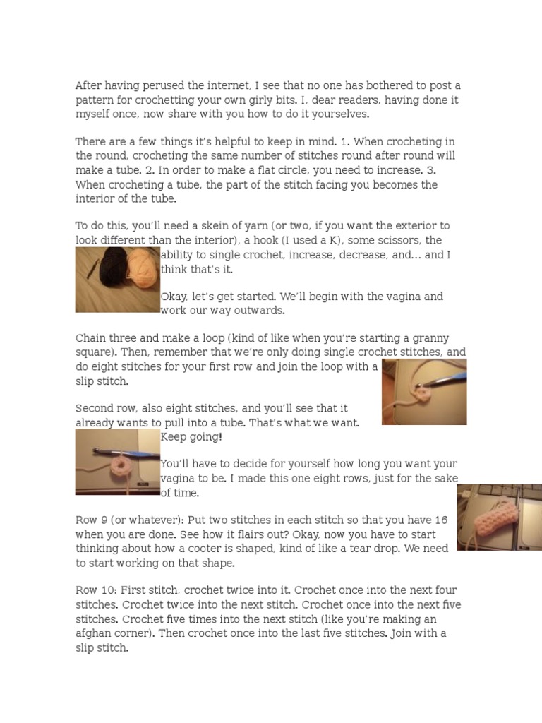 Crochet Vagina | PDF | Crochet | Labia