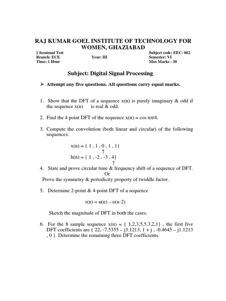 Raj Kumar Goel Institute of Technology For Women, Ghaziabad | PDF