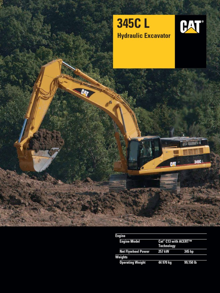 Cat 345 C | PDF | Horsepower | Vehicles