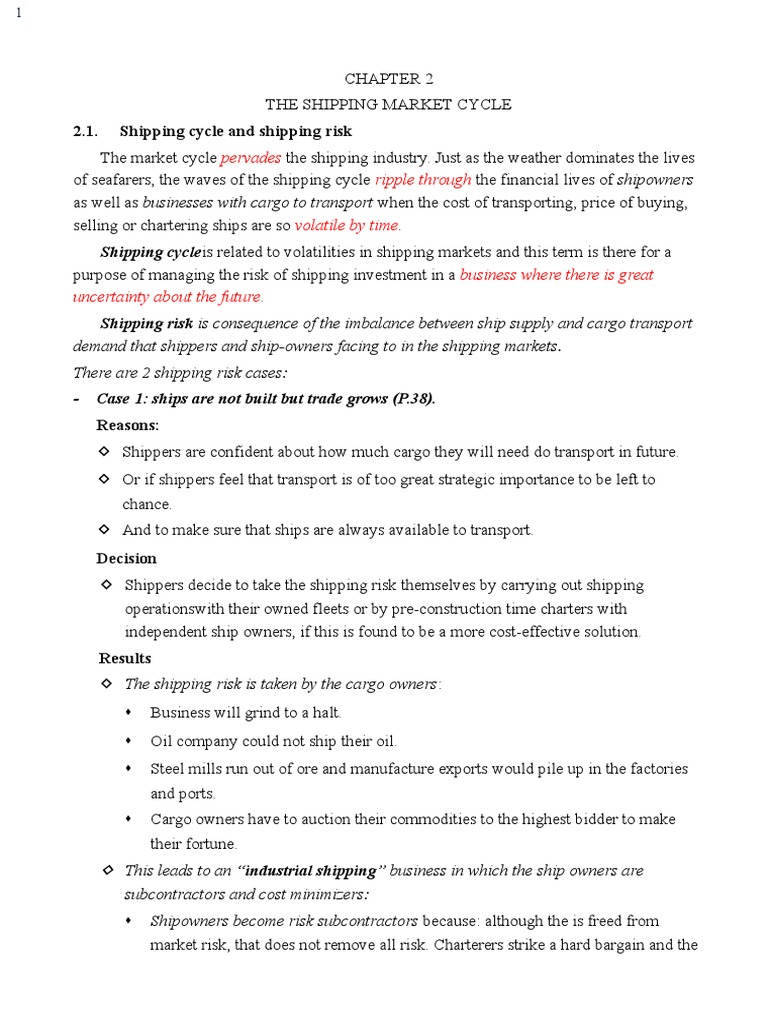 Maritime Economics - Chapter 2 | PDF | Oil Tanker | Business Cycle