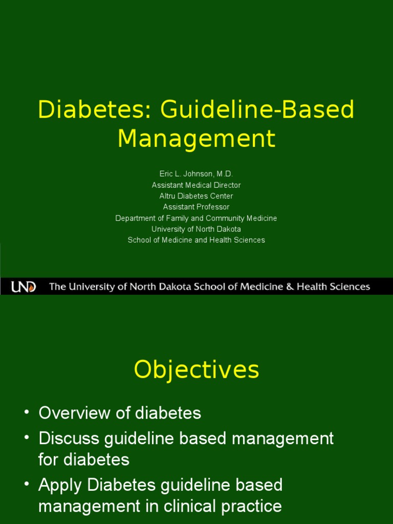 Diabetes Management Guidelines Overview | PDF | Wellness