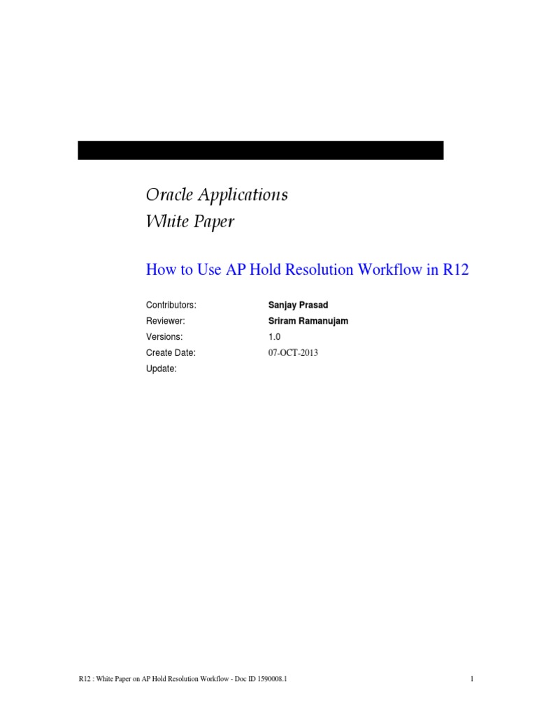 AP Hold Resolution Workflow | PDF | Login | Invoice