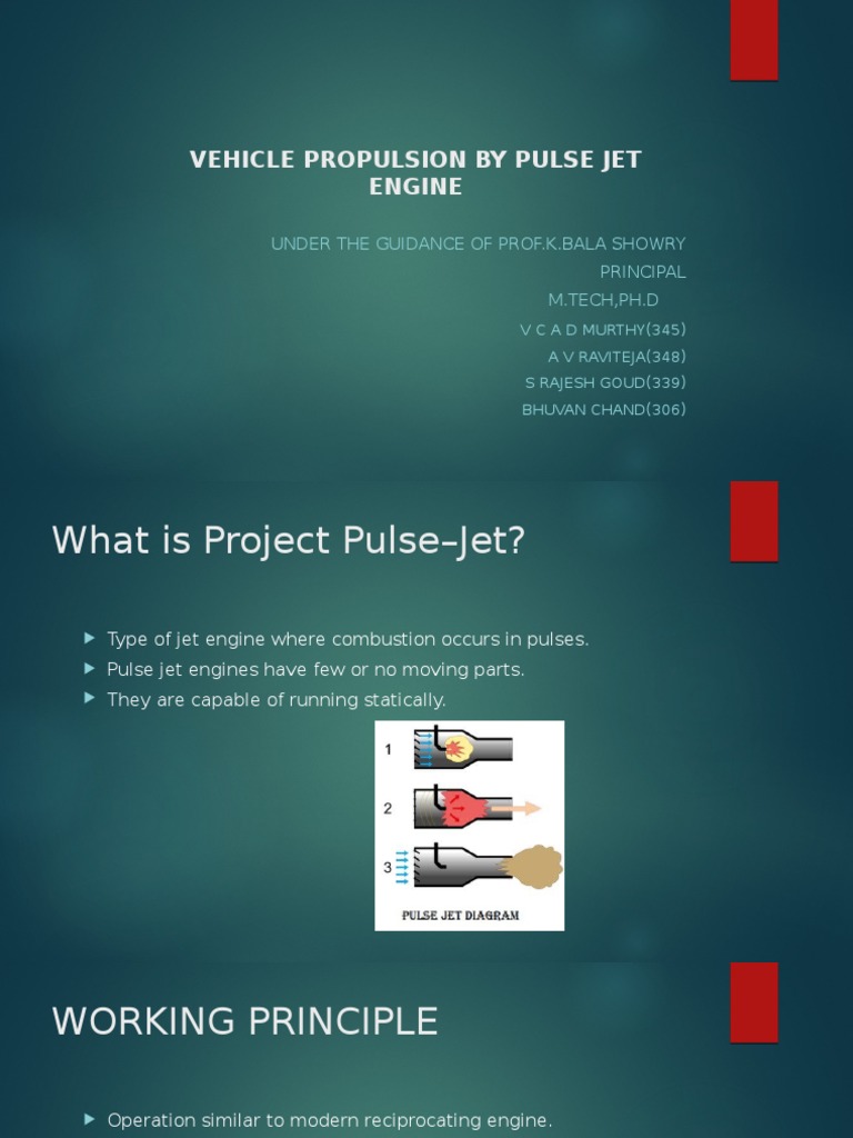 Pulse Jet Engine Propulsion Guide | PDF