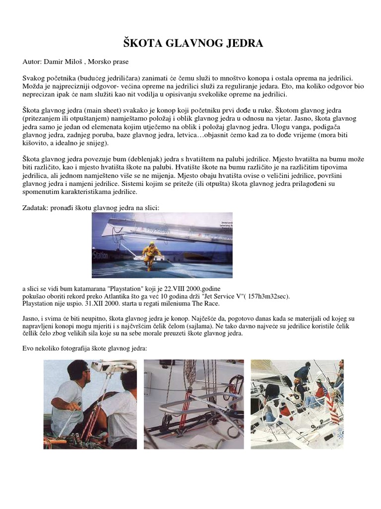 Skota Glavnog Jedra | PDF