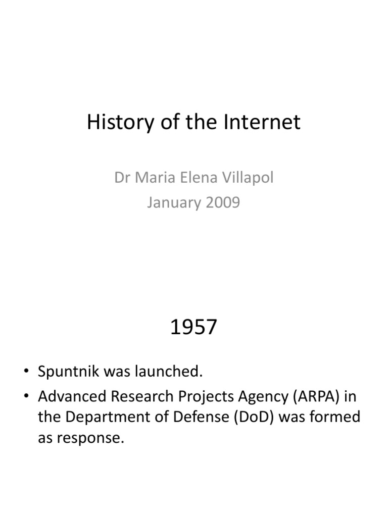 History of Internet | PDF | Internet Protocol Suite | Packet Switching