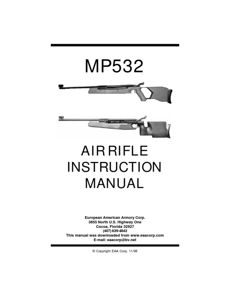 Air Rifle Instruction Manual | PDF | Gun Barrel | Trigger (Firearms)