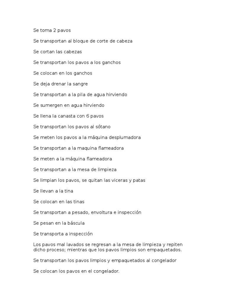 Diagrama de Flujo de Pavos | PDF