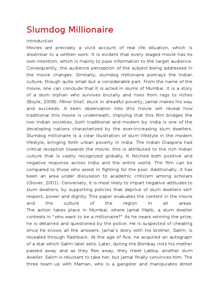 Slumdog Millionaire | PDF