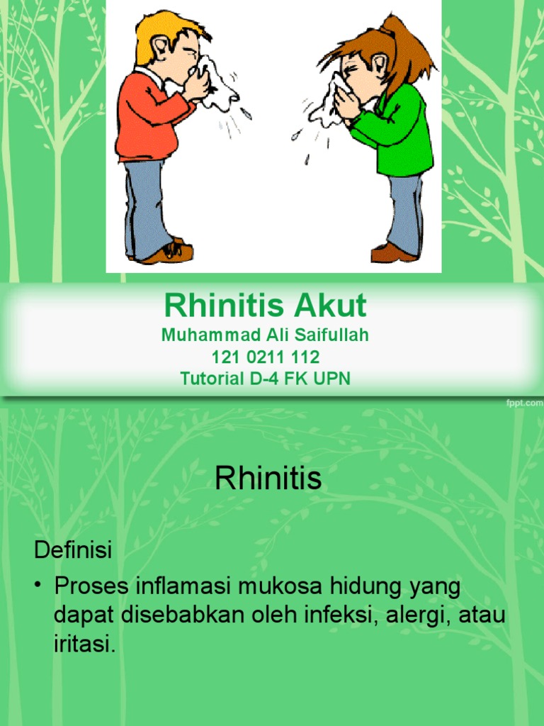 Rhinitis Akut: Gejala dan Penanganan | PDF
