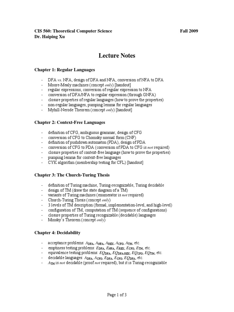 Cis560 Lecture Notes Xu | PDF | Time Complexity | Computational ... Cis560 Lecture Notes Xu | PDF | Time Complexity | Computational ...