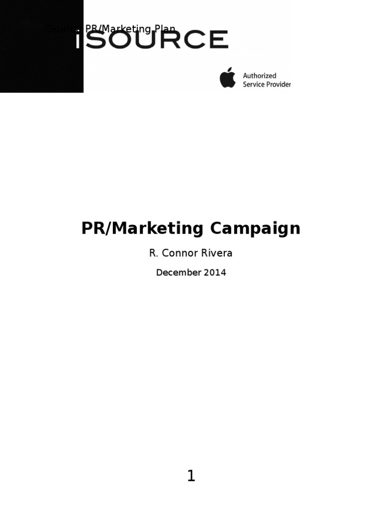 iSource PR/Marketing Campaign Overview | PDF | Apple Store | Direct ...