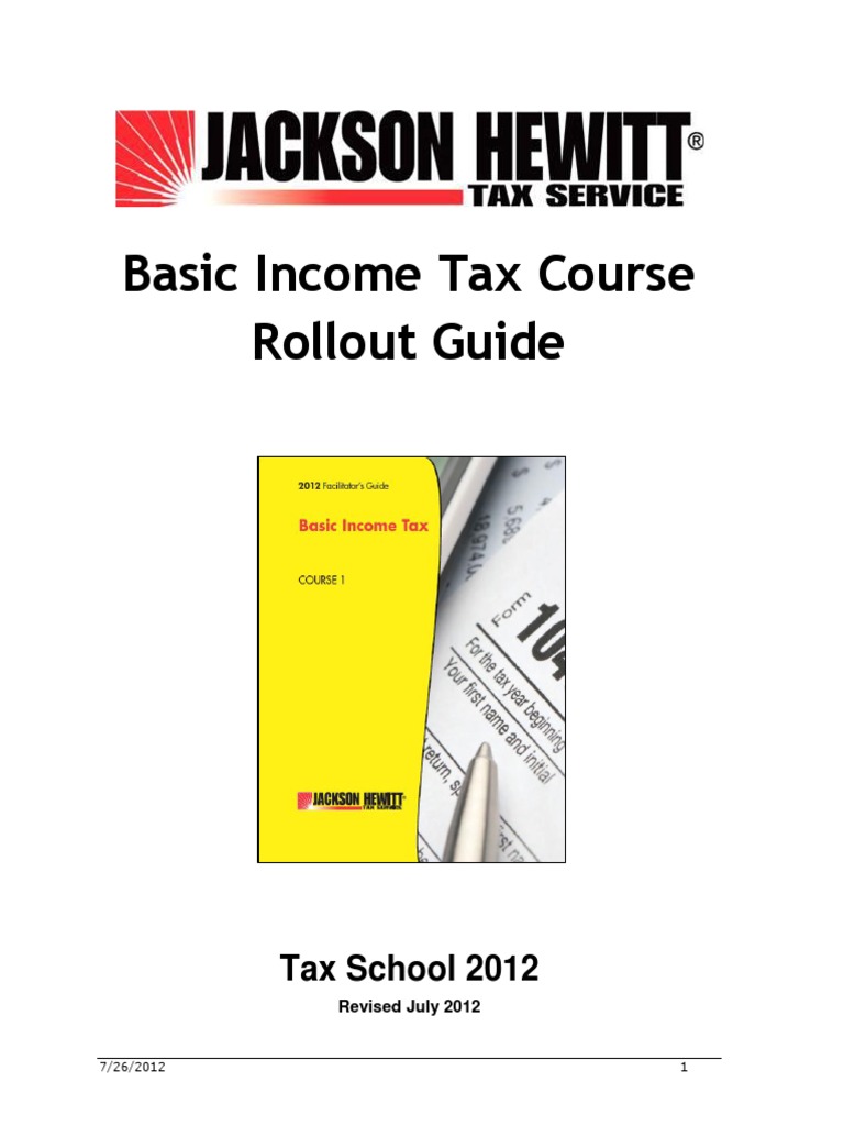 2012 Basic Income Tax Course Rollout Guide | Download Free PDF | Income ...
