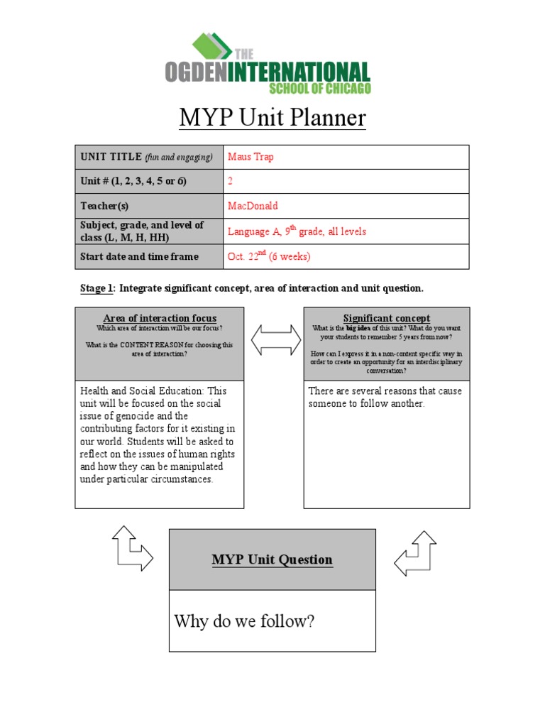 Maus Unit Plan PDF | Download Free PDF | Educational Assessment ...
