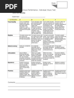 Rubric For Singing | PDF | Singing | Rhythm