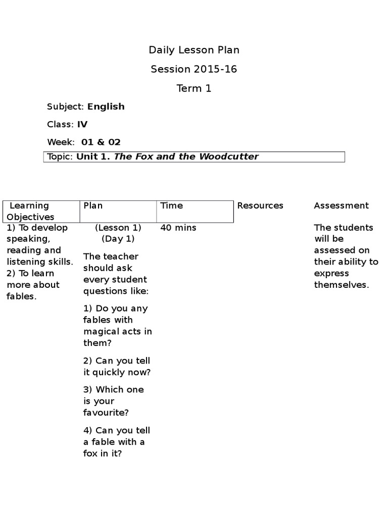 Daily Lesson Plan | PDF | Textbook | Educational Assessment
