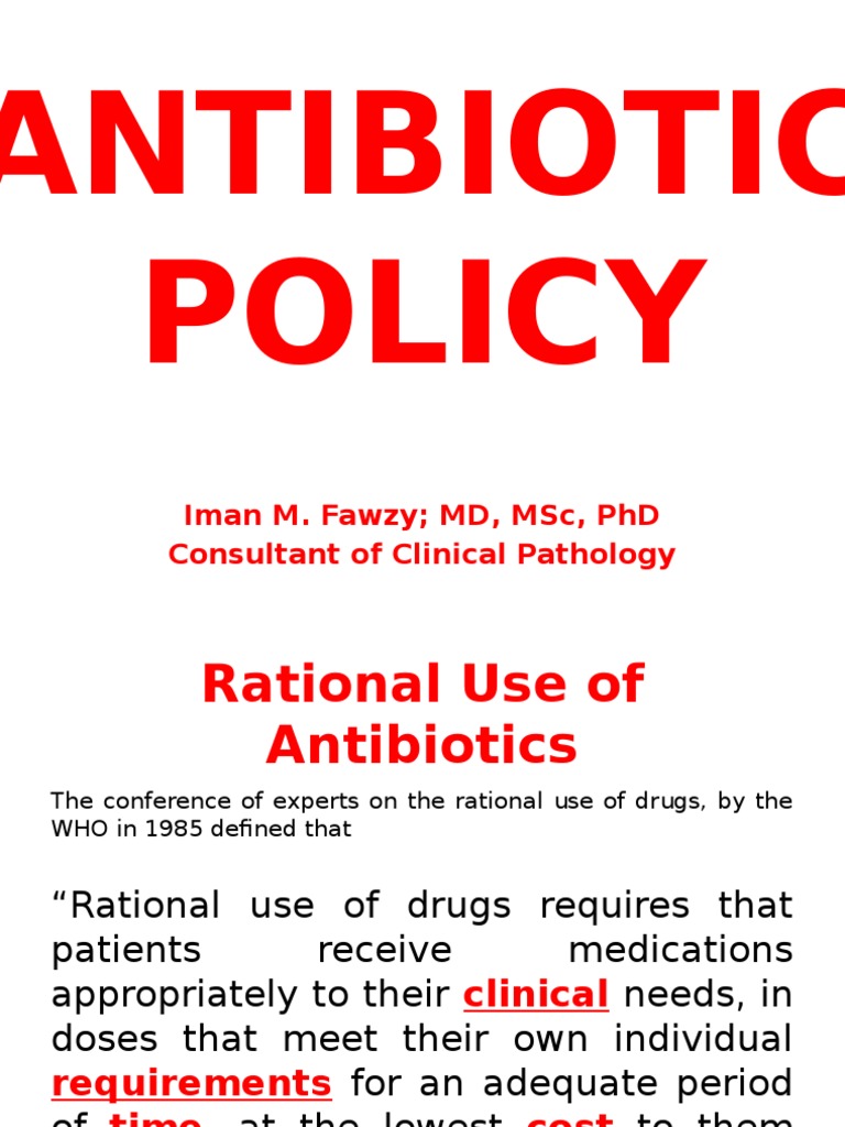 Antibiotic Policy | PDF | Antimicrobial Resistance | Antibiotics
