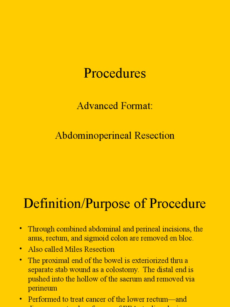 Lp 2 Abdominoperineal Resection Pdf Surgical Suture Surgery