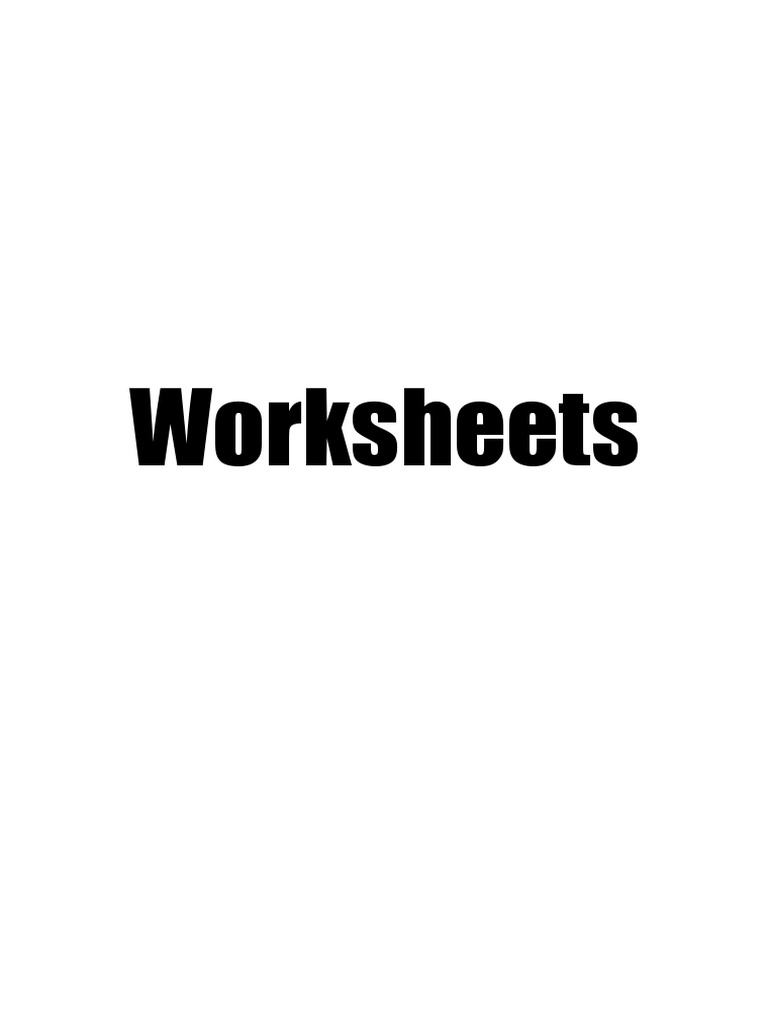 Worksheets | PDF | Dictionary
